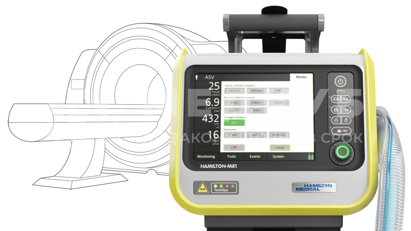 Аппарат искусственной вентиляции легких HAMILTON-MR1 с принадлежностями ...